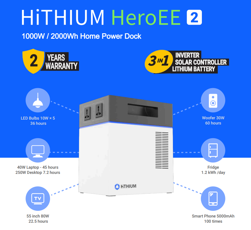 Hithium Hero EE 1 AND 2 Solar Generator - Power Your Home Without NEPA